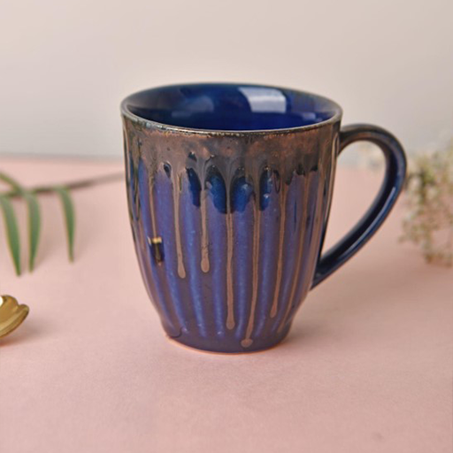 Royal Blue Drip Mugs – Palms Home & Living